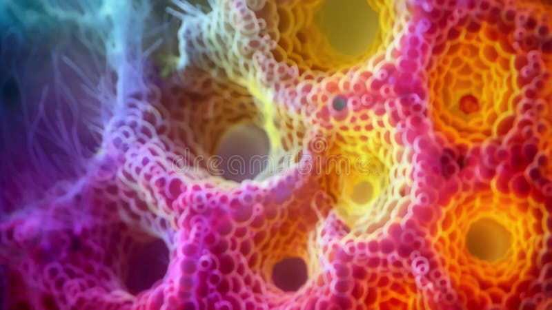 A Highly Magnified Image of a Single Pollen Grain with Intricate ...