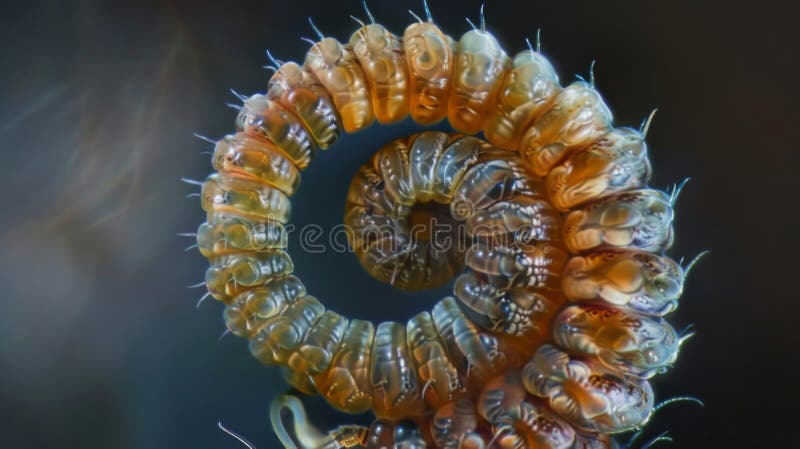 A Highly Magnified Image of a Tiny Insect Larvae with Its Soft and ...
