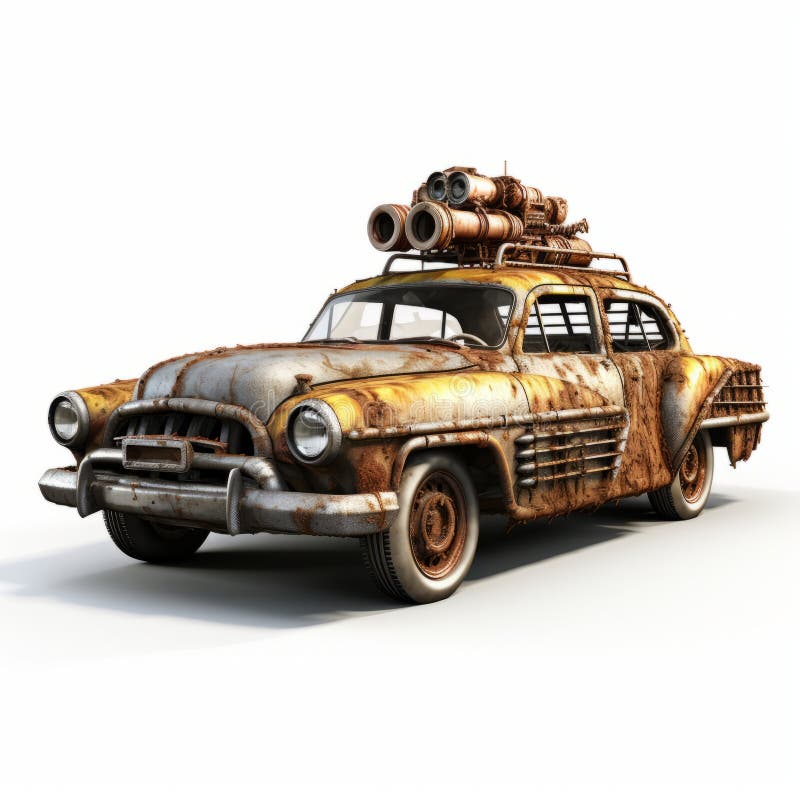 Eerily Realistic Apocalyptic Car with Inventive Character Designs Stock ...