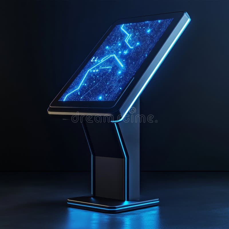 Highly Rendering of a Black and Blue Solar Panel on Dark Background ...