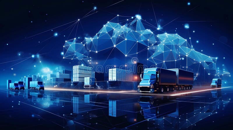 Highly Rendering of Global Logistics Network and Delivery Service ...