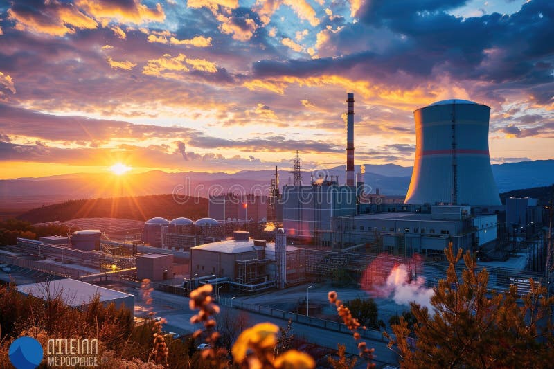 A Highly Secure Nuclear Power Plant. Natural Light. Stock Photo - Image ...