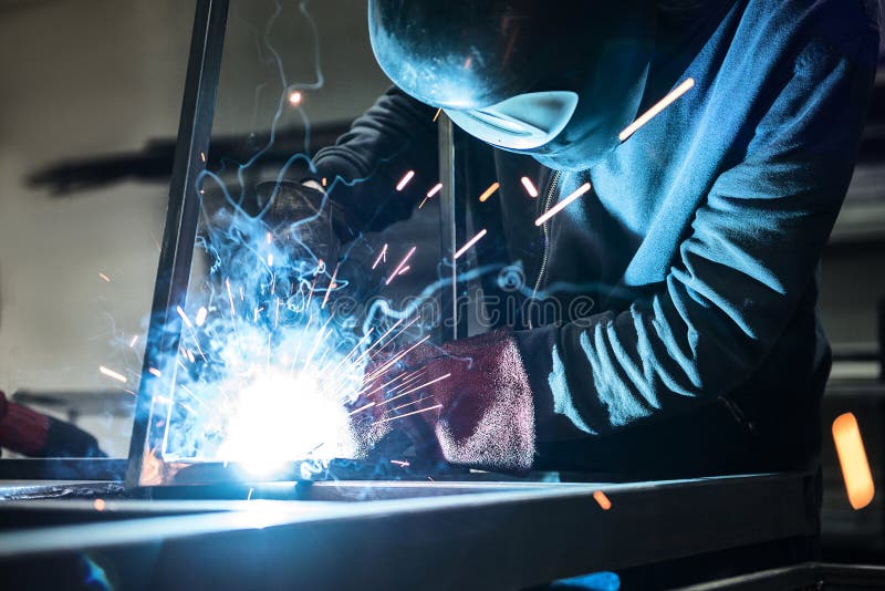 Highly Skilled Man is Working in Workshop Stock Image - Image of ...