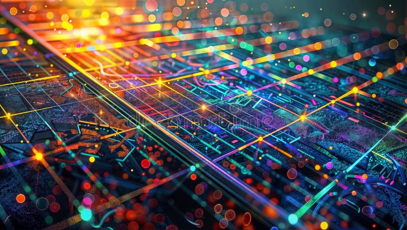 Neon Circuitry: Technological Marvels Illuminated, Generative Ai Stock ...