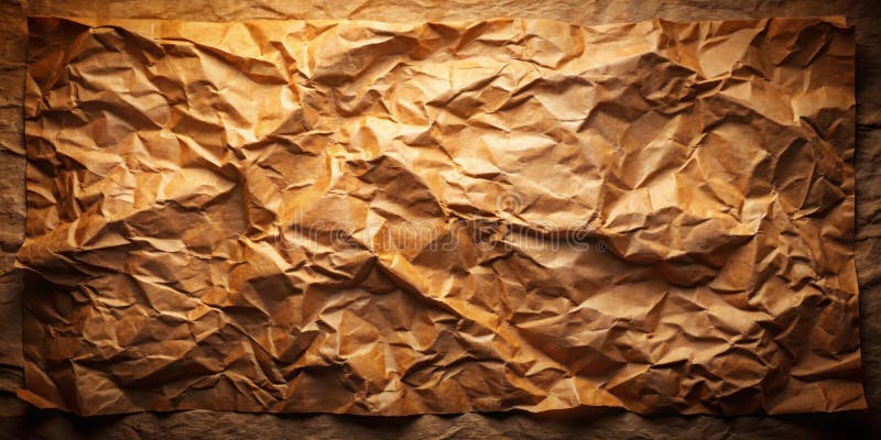Highly Textured Brown Crumpled Paper Background for Design Projects ...