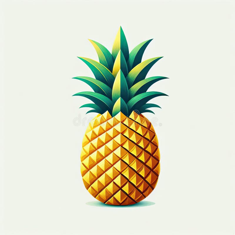 Highly Textured Pineapple Artwork Stock Illustration - Illustration of ...
