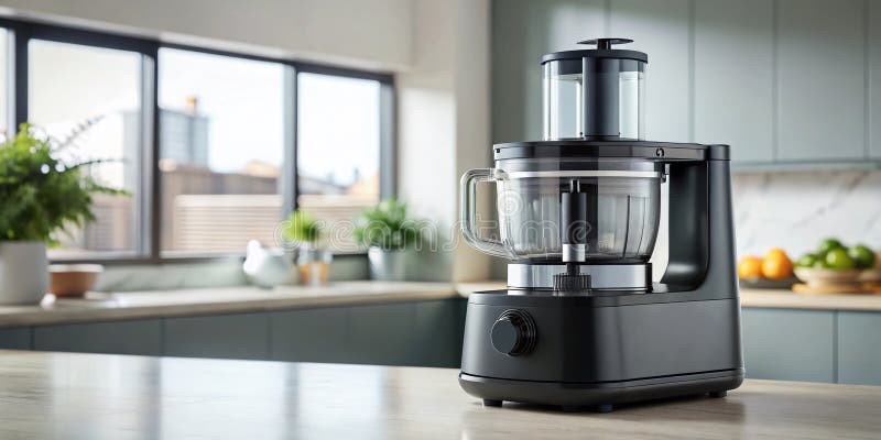 HighPerformance Black Food Processor with Suction Cup Base Stable ...