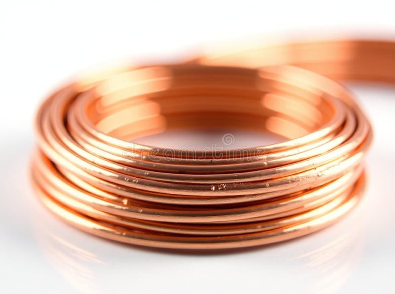 HighQuality CloseUp of a Copper Welding Wire Coil Industrial Strength ...