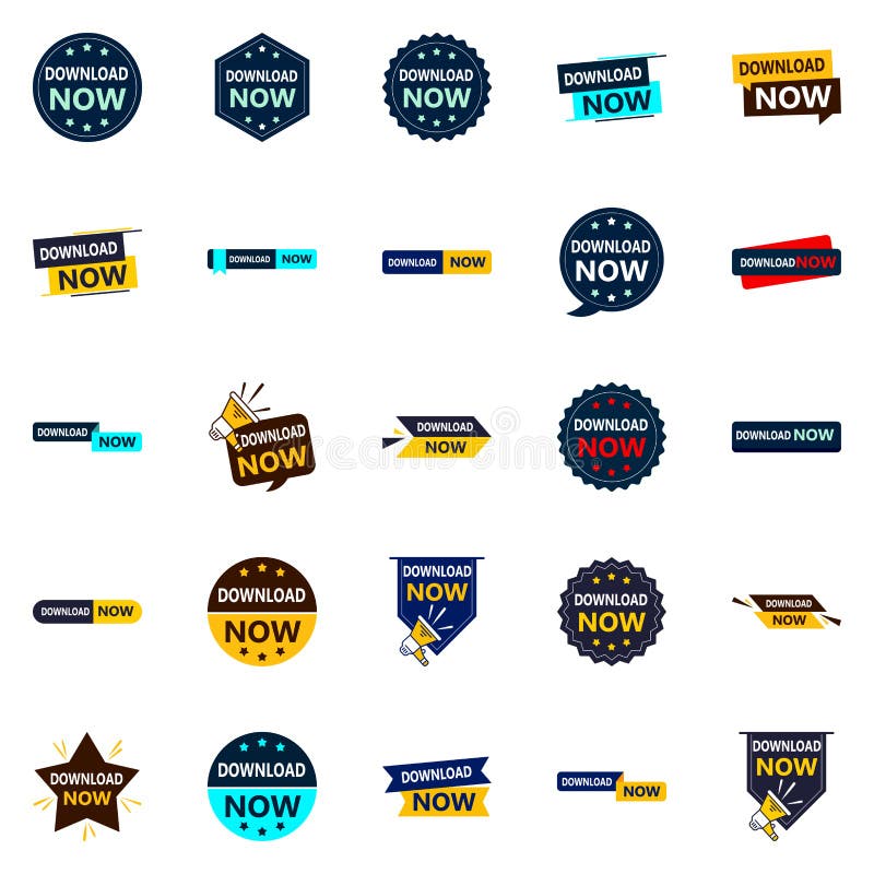 25 Highquality Download Now Banners for Your Store Stock Vector ...