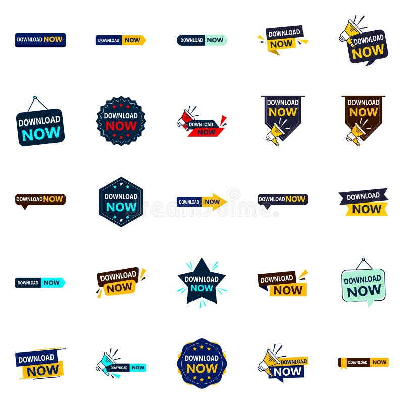 25 Highquality Download Now Banners for Your Store Stock Vector ...