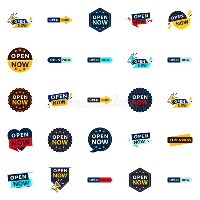 25 Highquality Open Now Banners for Your Store Stock Vector ...