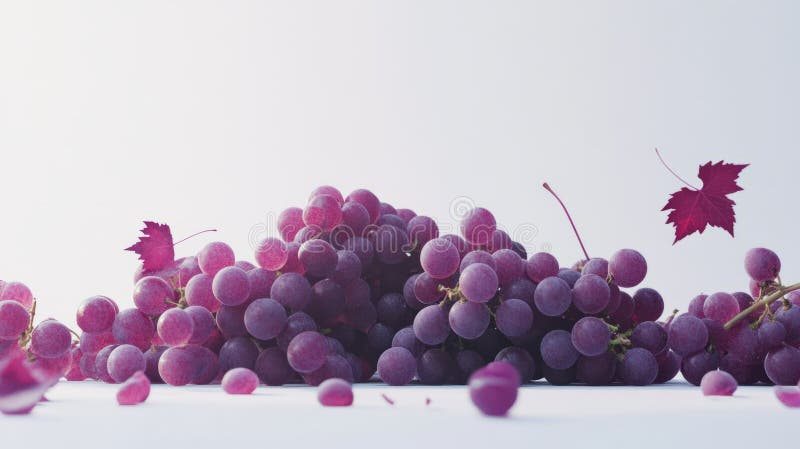 Highquality Realistic 3D Render of Falling Grape Clusters in 8K ...
