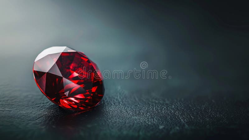 HighQuality Red Ruby Gemstone on Dark Background Showcasing Brilliant ...