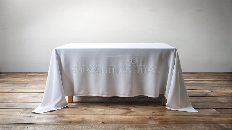 HighQuality White Linen Tablecloth Mockup PSD Template for Event Design ...