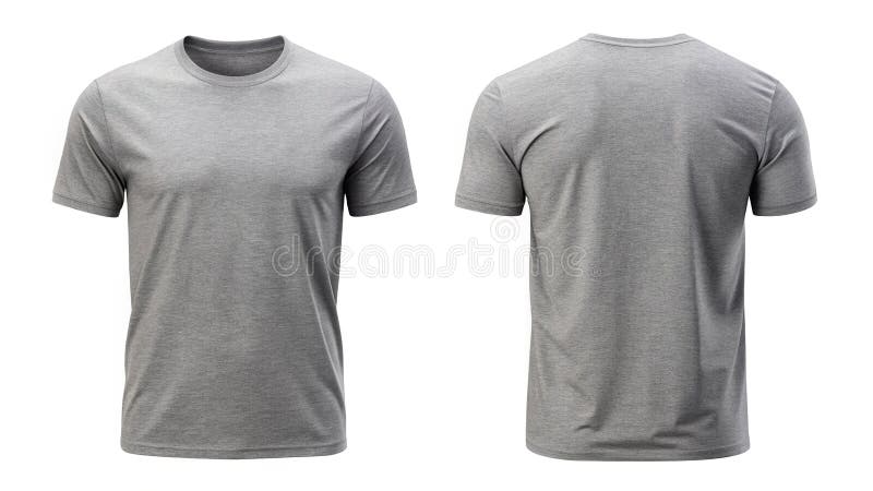 HighResolution Blank Gray TShirt Mockup Front Back Views for Apparel ...