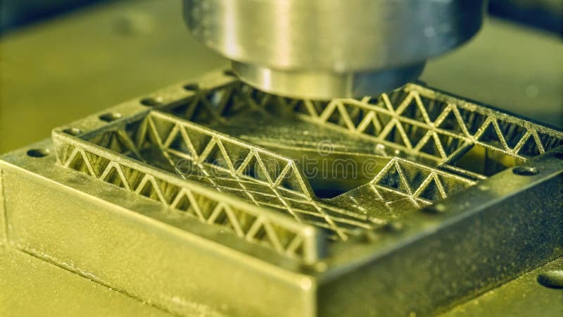 Highresolution Closeup of a Metal Component Being Printed Layer by ...