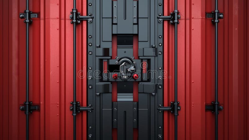 Highresolution 3D Render Showcases Shipping Containers Security Stock ...
