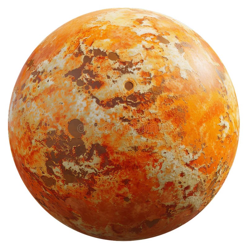 Rusty Metal Sphere on Transparent Background Stock Photo - Image of ...