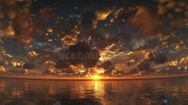 Highresolution HDRI Map for Equirectangular Projection at Sunrise ...