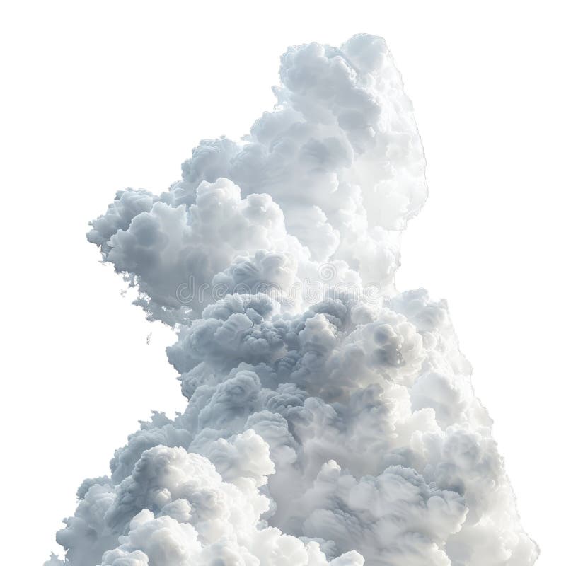 Majestic Billowing Clouds Isolated on Transparent Stock Photo - Image ...