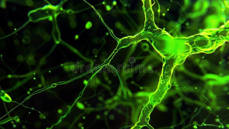 A Highresolution Image of a Fungal Mycelium Pathway Captured Using ...