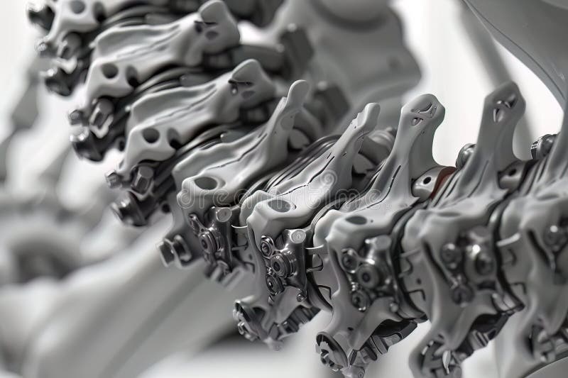 Highresolution Image of a Robotic Spine with Flexible Vertebrae ...