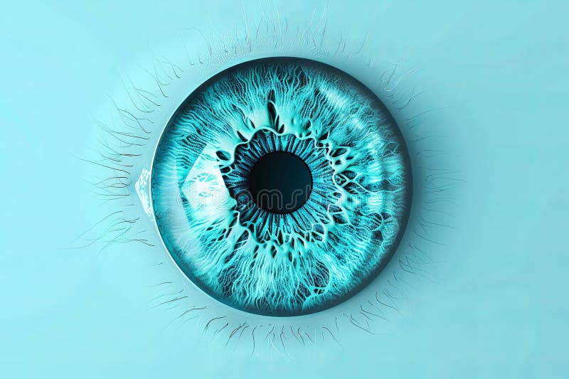Closeup of Human Eye with Detailed Iris Texture Stock Illustration ...