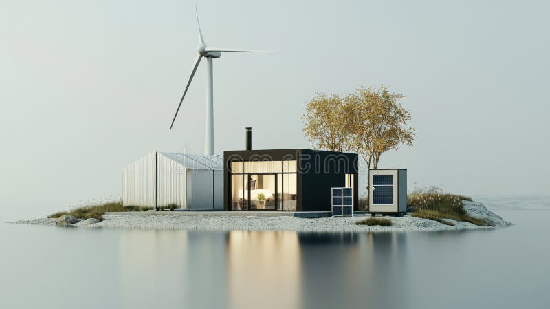 Highresolution 8K Render of Home Wind Turbine Generator Model Stock ...