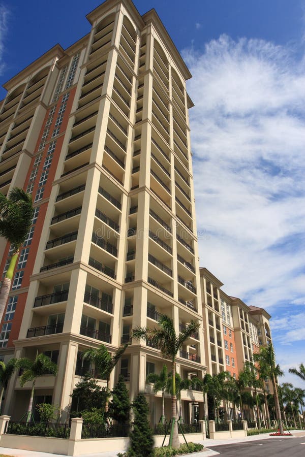 Highrise Apartment Building Stock Photo - Image of condominium, condo ...