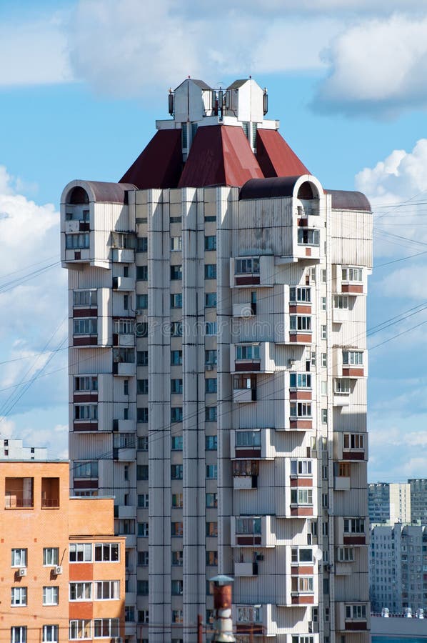 Highrise Apartment House in Moscow Stock Image - Image of apartments ...