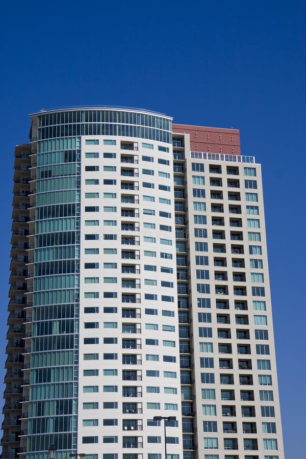 Highrise Condos on Blue stock image. Image of balconies - 7327759