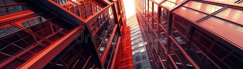 Highrise Construction Visualized through Abstract 3D Models Stock ...