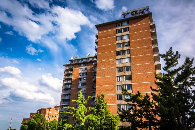 Highrises in Baltimore, Maryland. Stock Image - Image of outdoors ...