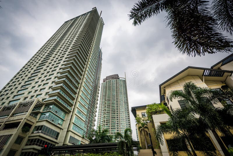 Highrises in Makati, Metro Manila, the Philippines. Stock Image - Image ...