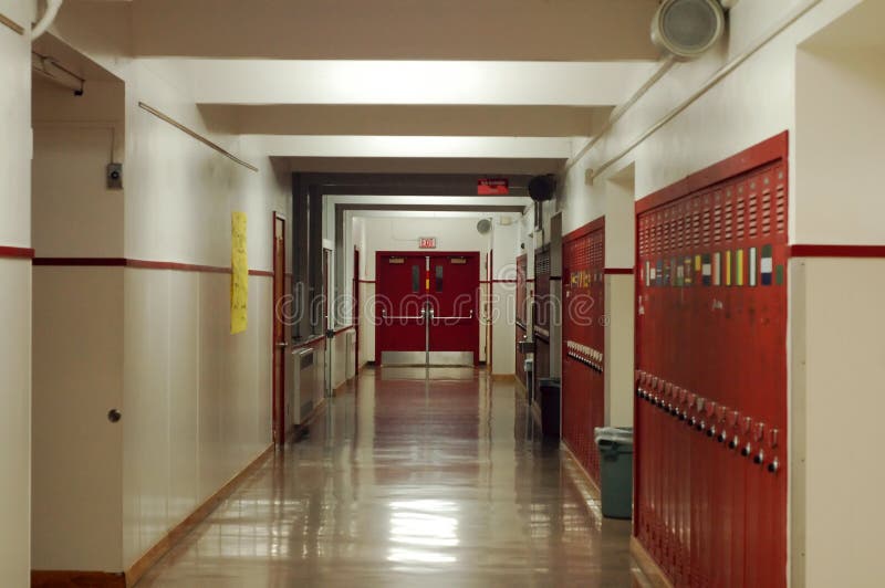 Highschool Hallway stock photo. Image of white, empty - 8244606