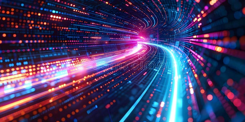 Highspeed Global Data Transfer Tech Background Showcasing Ultra Fast ...