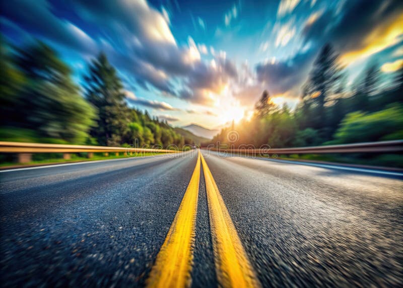 HighSpeed Highway Scene a Blurred Vision of Potential Danger and Chaos ...