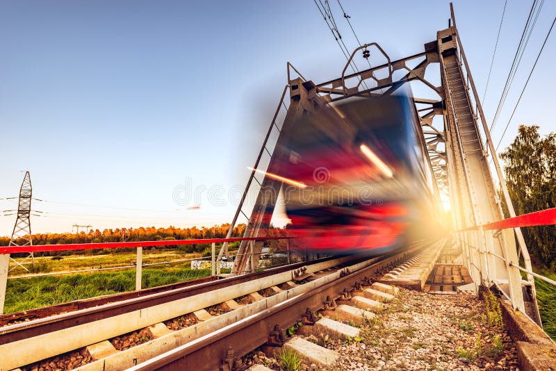 Highspeed Train Moves Fast. Stock Image - Image of rapid, highspeed ...