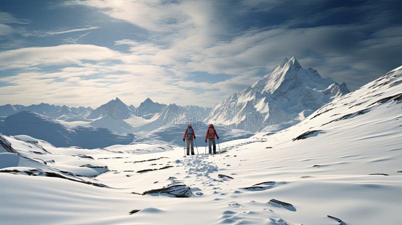 Hight altitude adventure stock illustration. Illustration of exercising ...