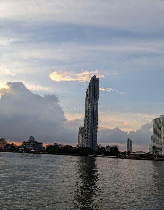 The Hight Building beside the River Editorial Stock Photo - Image of ...