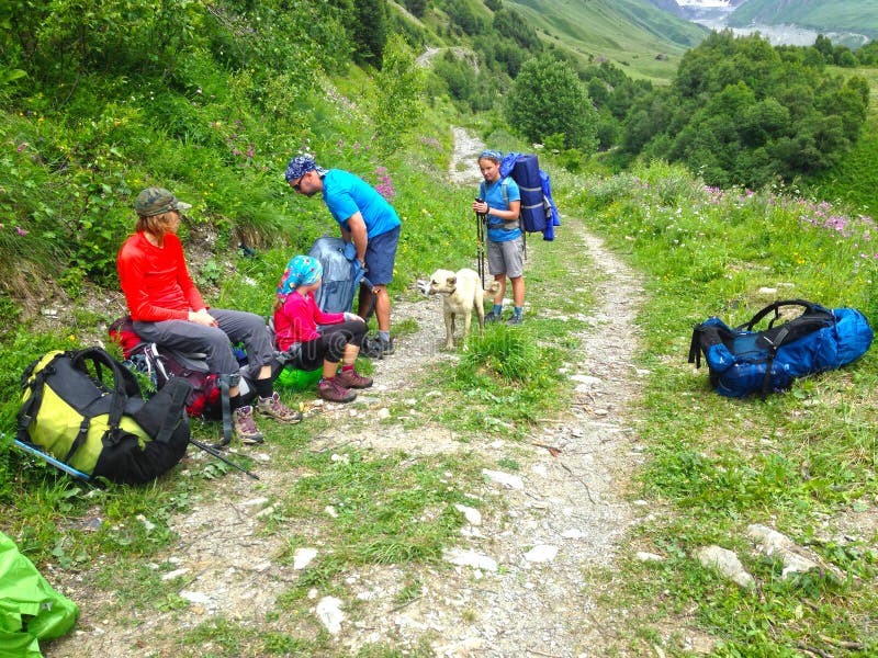 Mountains and Ice Peaks in the Mountains of Georgia Editorial Photo ...