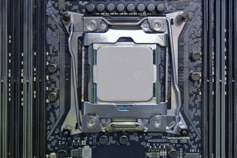 Hight Performance CPU Processor Installed on Cpu Socket on Motherboard ...