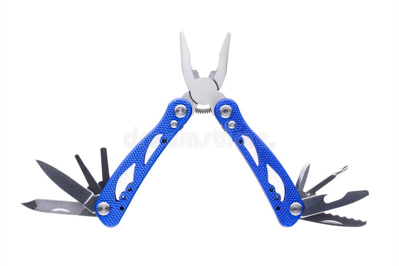 Hight Quality Black and Blue Multi-tool Unfolded Stock Photo - Image of ...