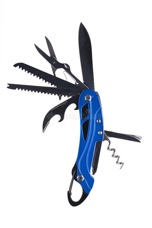 Hight Quality Black and Blue Multi-tool Unfolded Stock Photo - Image of ...