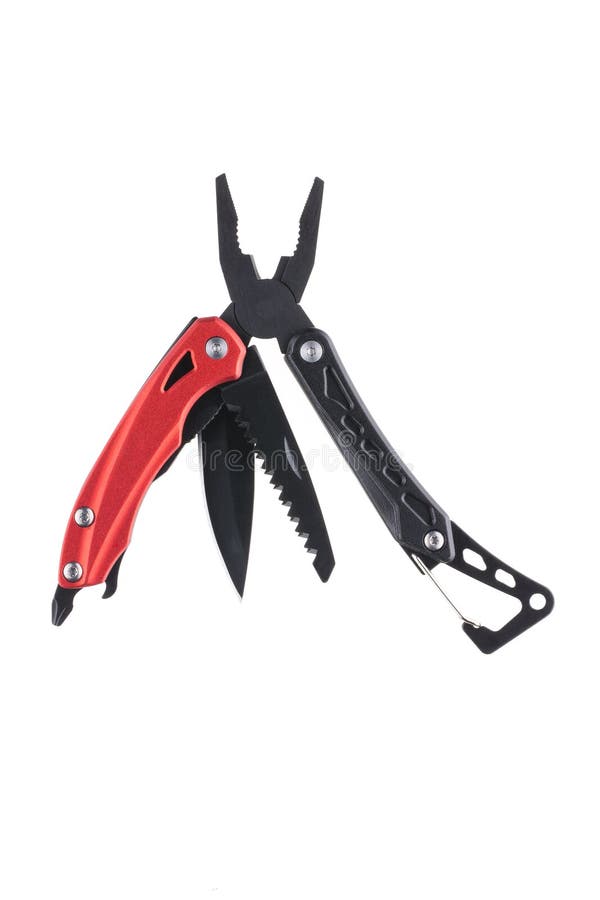 Hight Quality Black and Red Multi-tool Unfolded Stock Photo - Image of ...