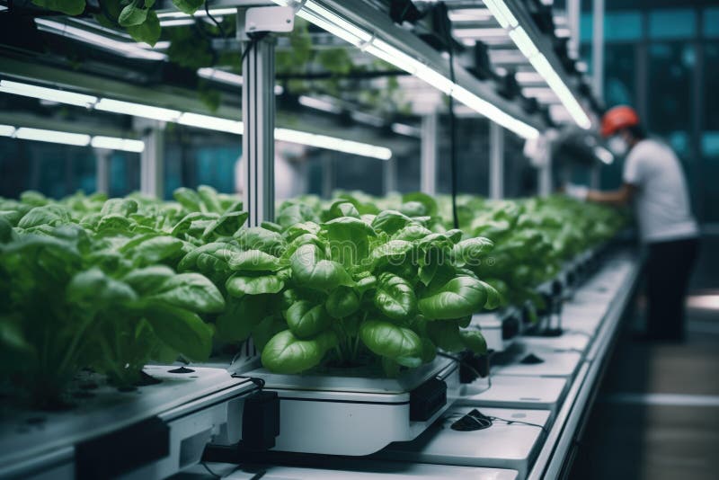 Hightech Agriculture Farm Using Ai for Food Production Stock ...
