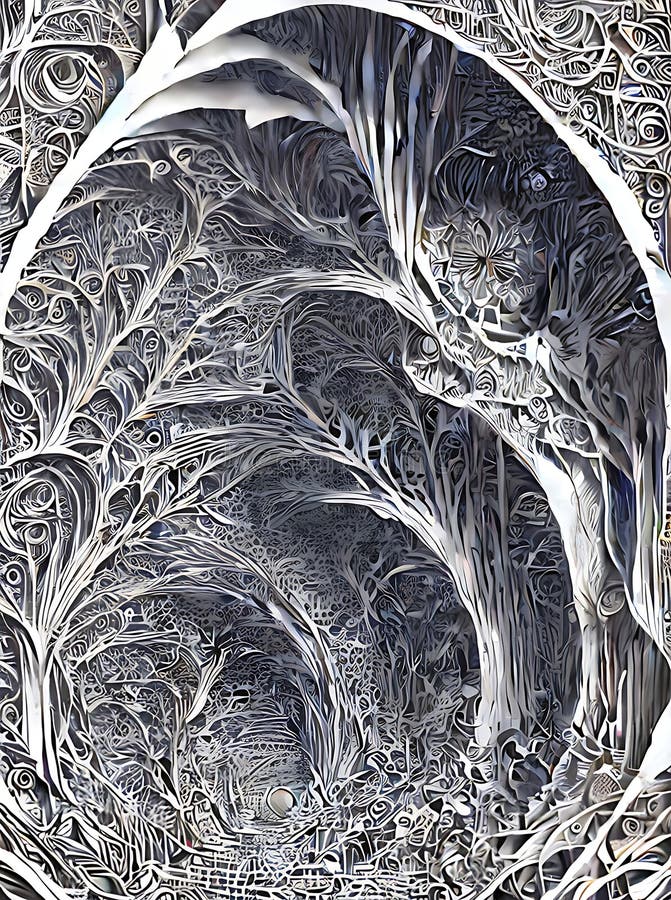 Hightech Boards Chips Matrix Drawing Duotone Color. Stock Illustration ...