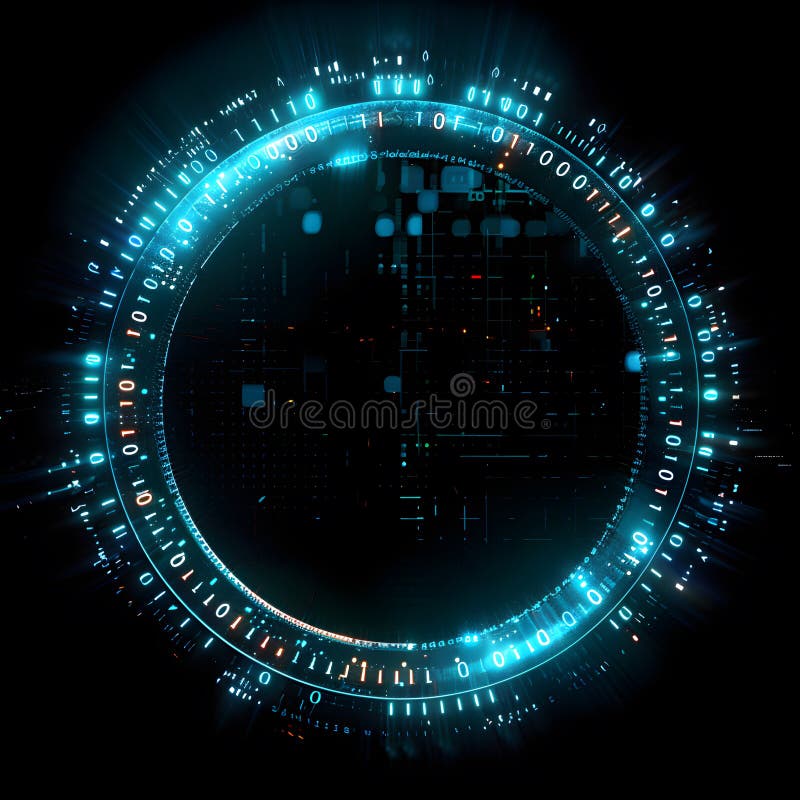 Futuristic Digital Interface Circular Hud Elements Neon Lights Stock Photos - Free & Royalty ...