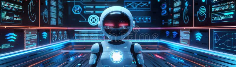 92 Hightech 3D Cartoon AI Cybersecurity System with Advanced Threat ...