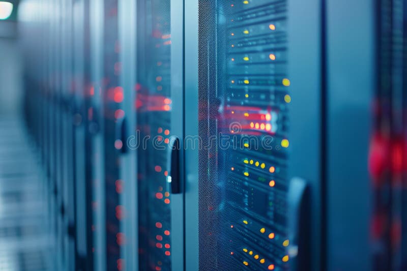 A HighTech Data Center Equipped with Advanced Server Racks and ...